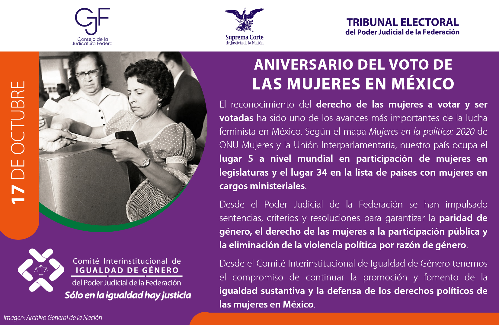 Efemérides | Comité Interinstitucional de Igualdad de Género